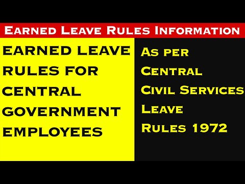 Earned Leave Rules for Central Government Employees