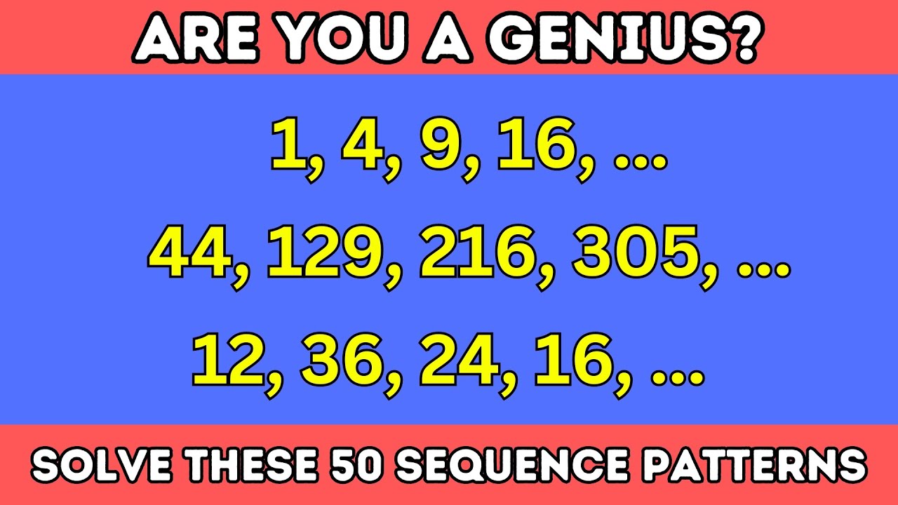 50 Sequence Patterns Quiz | Test Your IQ Now!