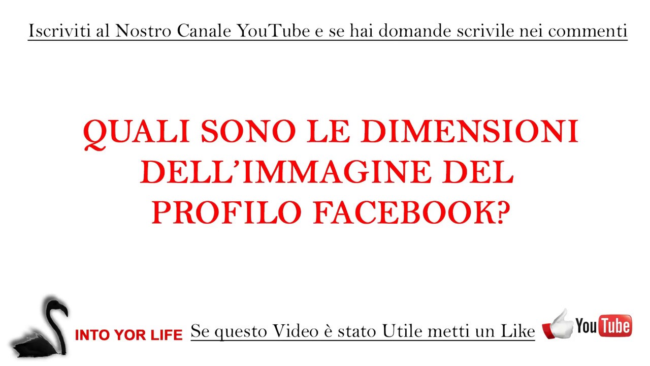 Quali sono le dimensioni dell'immagine del Profilo Facebook?