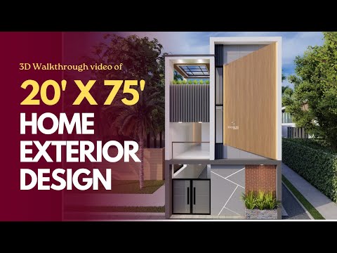 20'x75' Beautiful Home elevation 3D Walkthrough #sharonarchitects #exterior #elevation