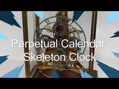 A Perpetual Calendar Skeleton Clock Designed by L.G. Brown