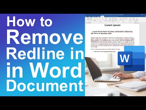 How to remove redline in word document