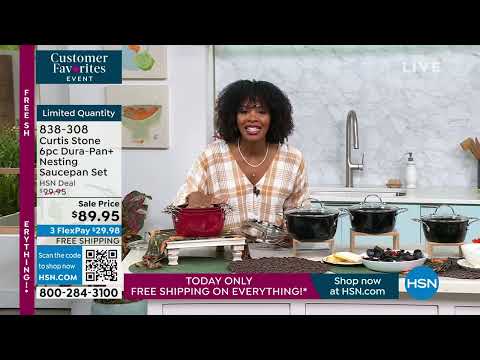 Curtis Stone 6piece DuraPan+ Nesting Saucepan Set