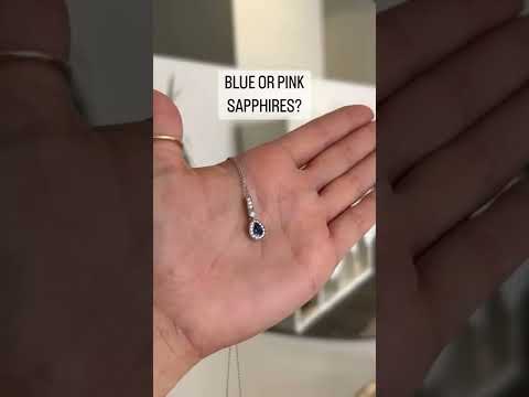 Blue Sapphire VS Pink Sapphire | September Birthstone Pendants | Angara Jewelry #Shorts