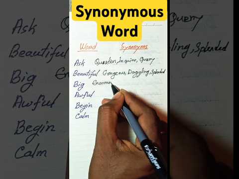 Did you know this synonym? #synonyms