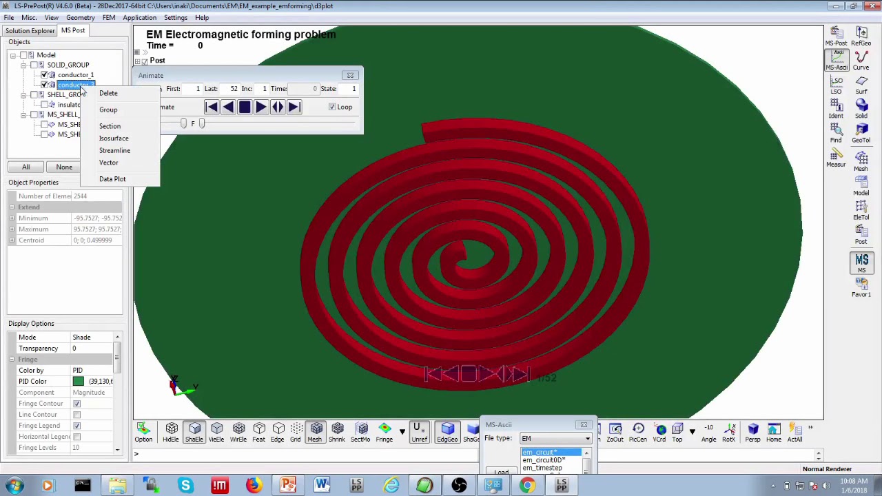 LS-DYNA EM: Tutorial for Metal forming application (Part IV)