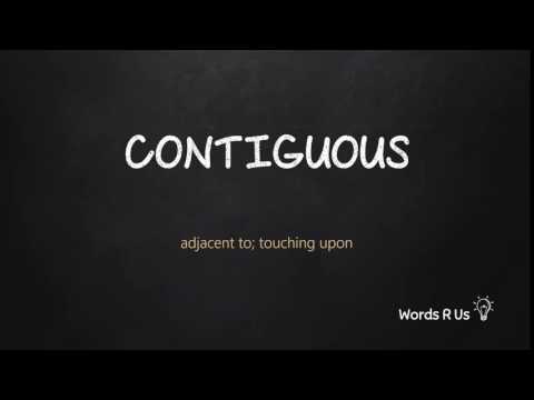 How to Pronounce CONTIGUOUS in American English