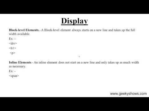 Learn What is Block Level Element and Inline Element in CSS Hindi - Mind Luster