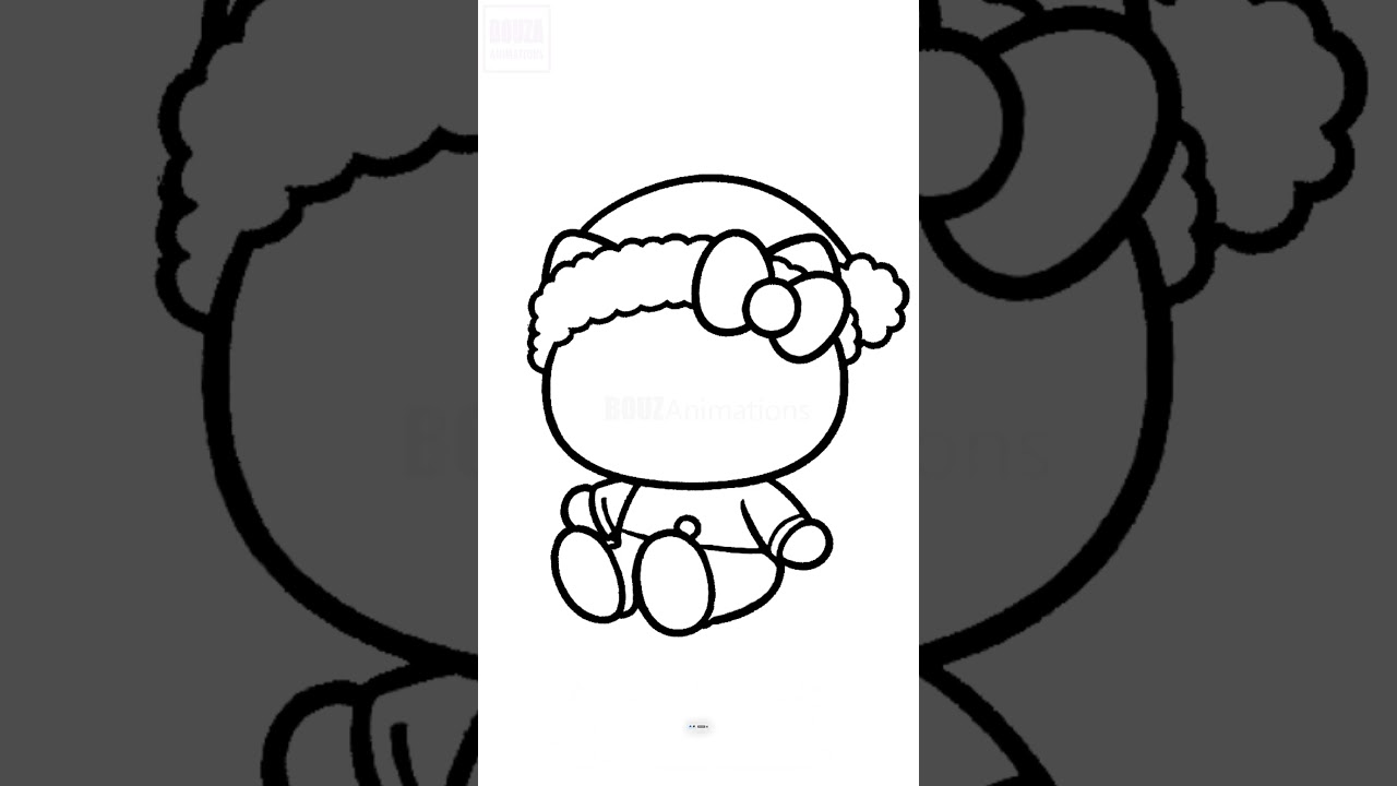 🎄🎨 How to Draw Cute Hello Kitty for Christmas! Short Holiday Art Tutorial ❤️✨ #hellokittychristmas