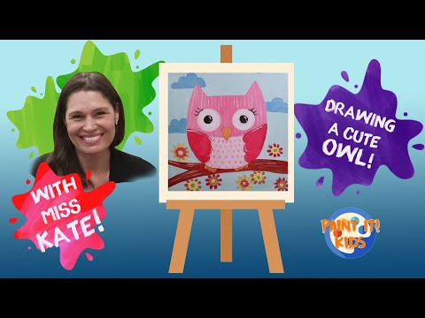 Drawing and Painting for kids - Learn to Draw a Cute Owl - art for kids