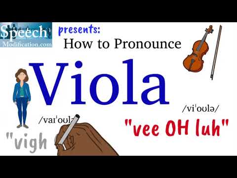 How to Pronounce Viola (Instrument vs. Name)