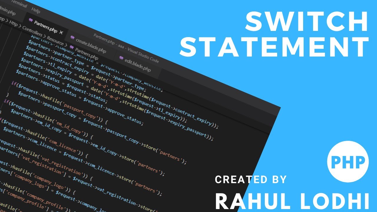 PHP Tutorial #13 - switch statement in php