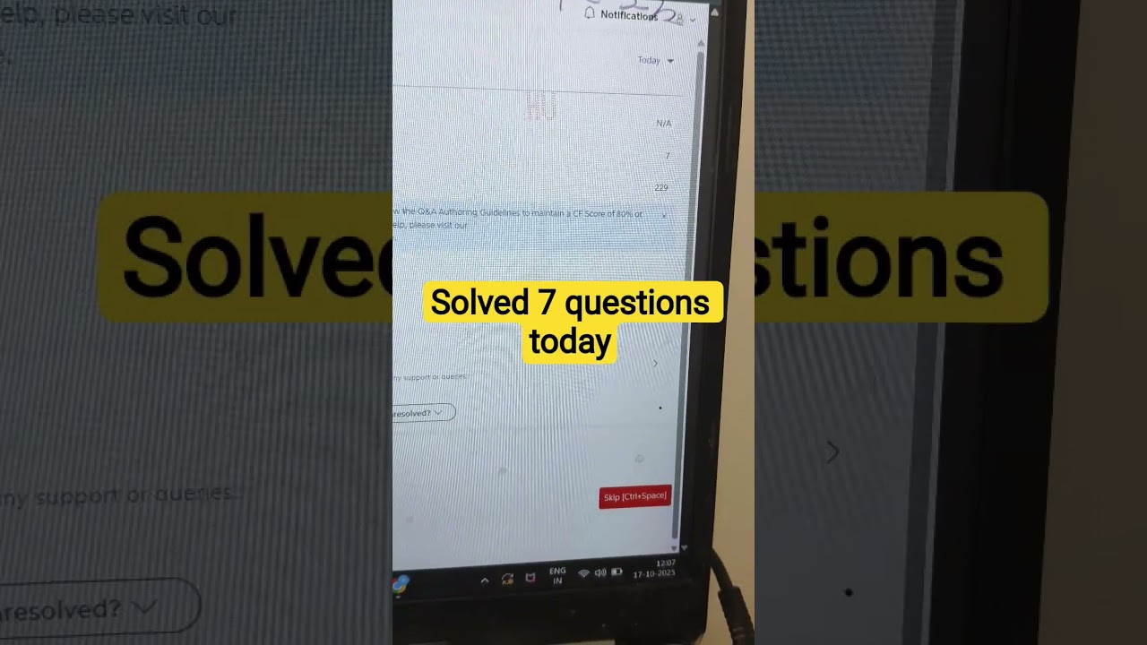 solved 7 questions today