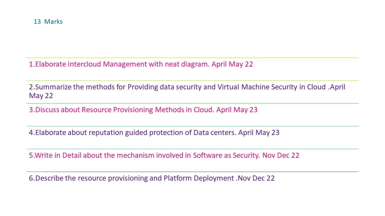 Anna University CS8791 Cloud Computing UNIT 4 QB