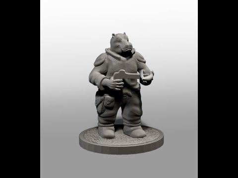 Hippo-Folk DnD miniature by DragonArtist15 - Thingiverse