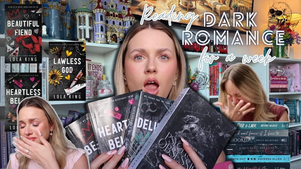 Reading only dark romance books for an entire week! + reading vlog