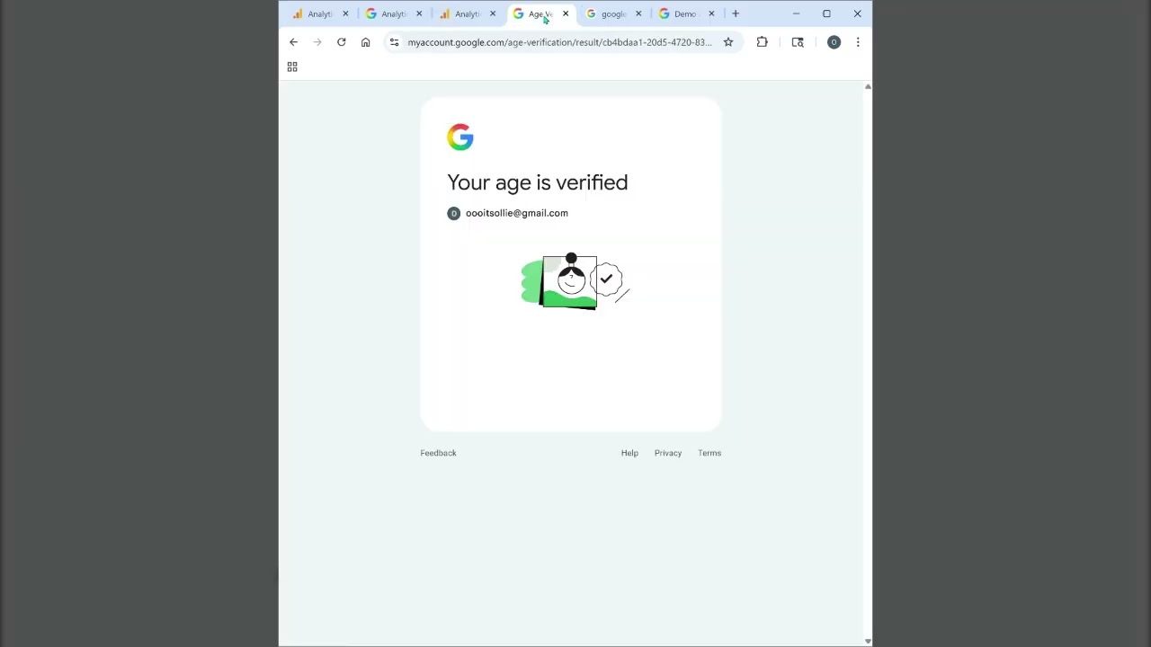Creating Google Analytics account internal server error solution