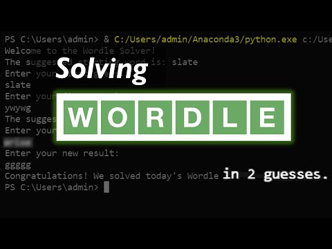Solving Wordle in under 3 guesses with python