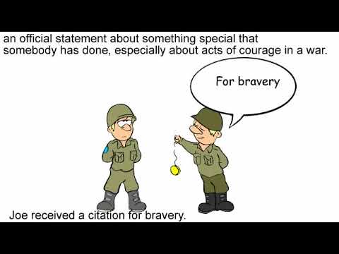 citation meaning | Vocabulary for Kids | Children's Dictionary | Learn English Vocabulary