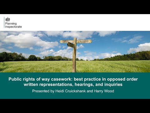 Public rights of way casework: Best practice