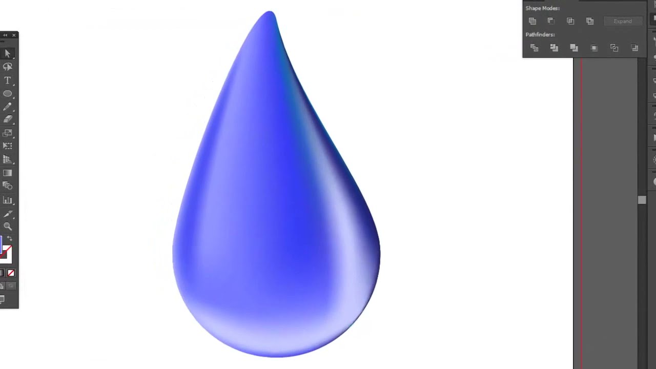 water drop Adobe Illustrator tutorial  - speed art