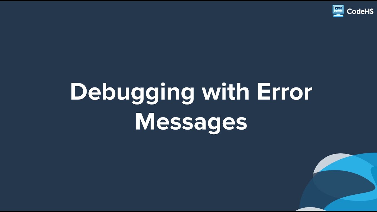 Debugging with Error Messages (Tracy)
