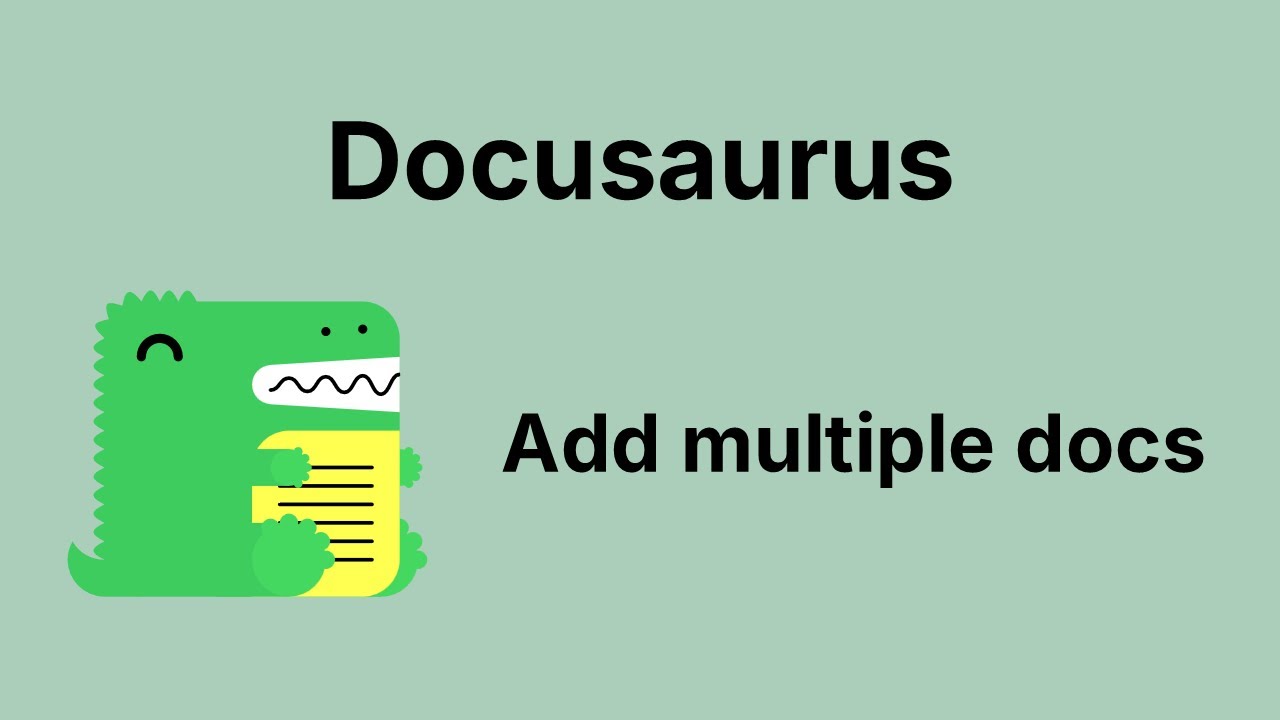 Full Docusaurus multi-docs tutorial