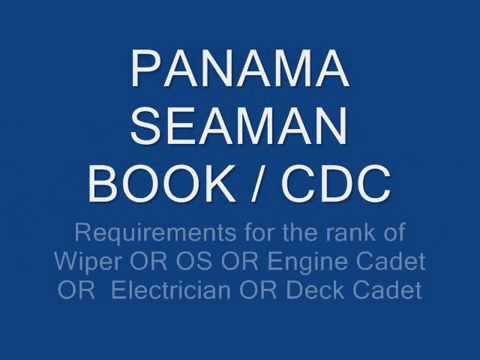 Document requirements for Panama Seaman Book or CDC for the rank of ...