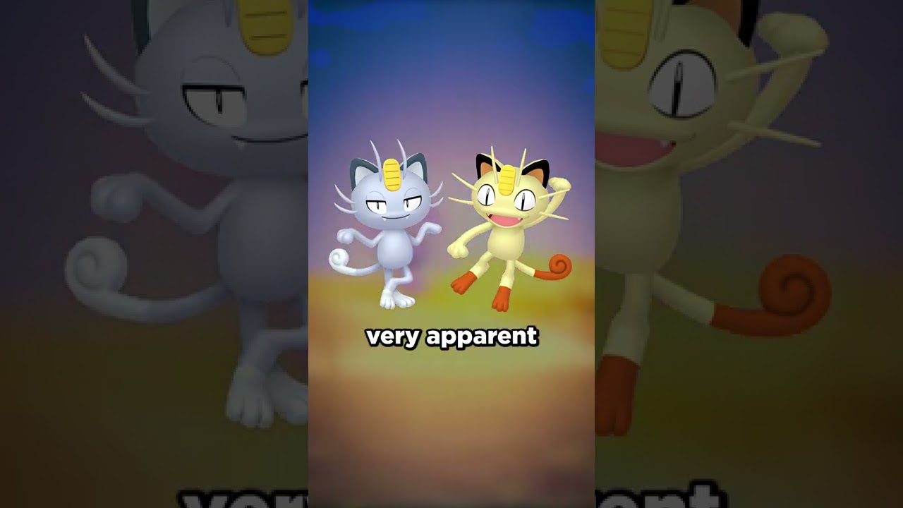 Color Swapping Every Meowth Form #shorts #pokemon