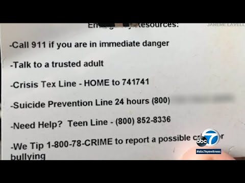 Lancaster school ID badges list phone-sex line instead of suicide prevention number | ABC7