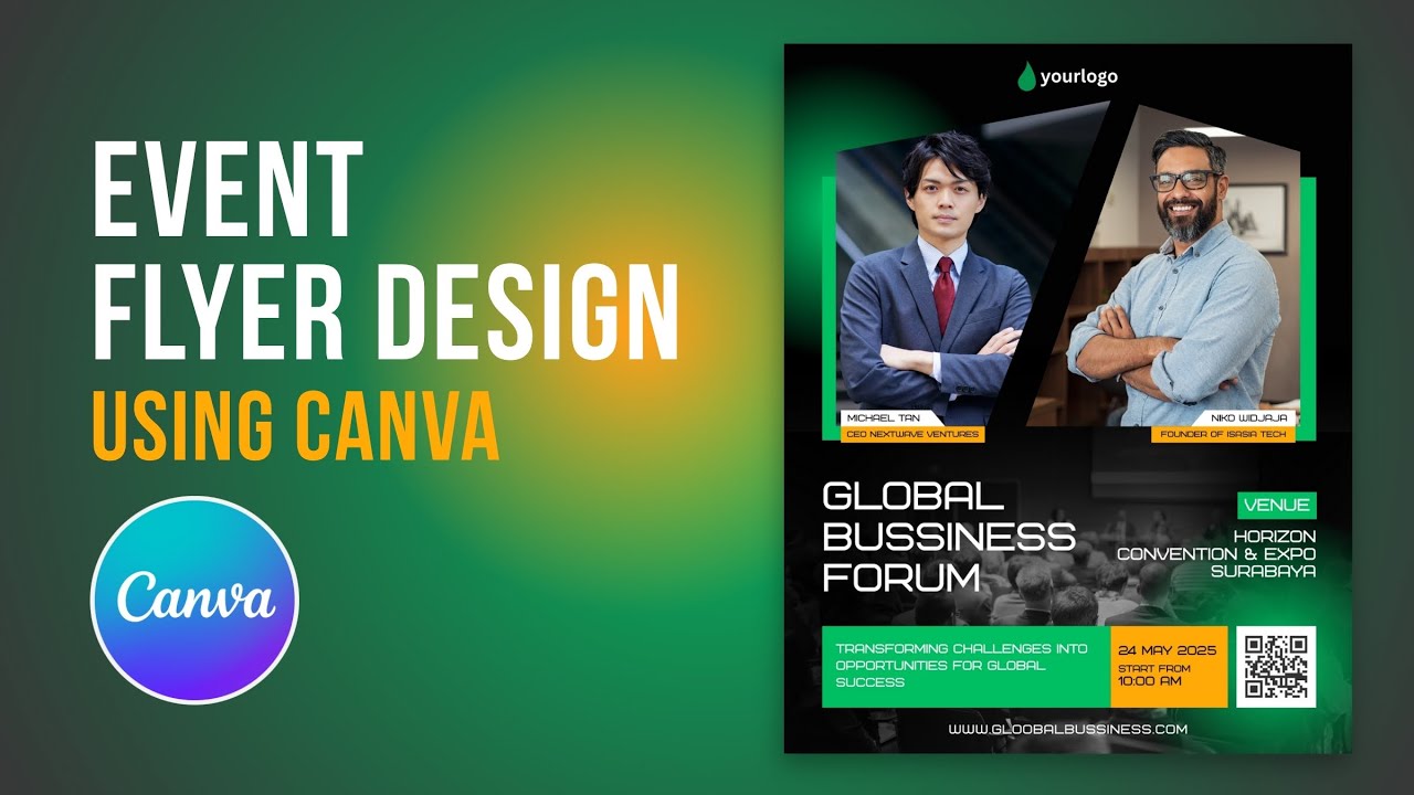 Create Professional Event Flyer in Canva | Webinar, Conference & Workshop Design Tutorial
