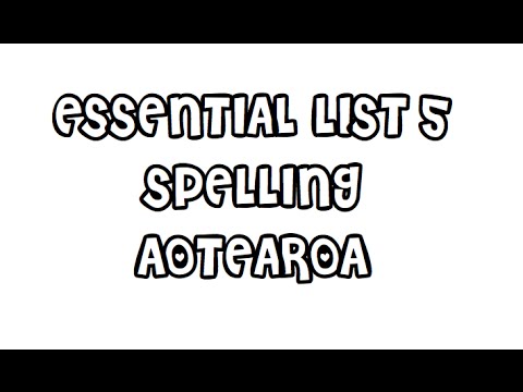 Essential list 5 spelling