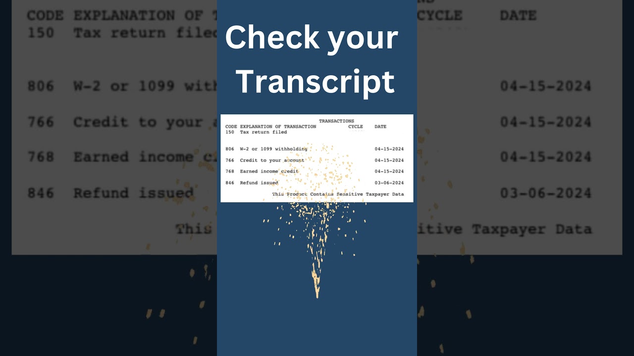 Check your Transcript for New 2024 IRS Tax Refund Update #money #how #taxseason