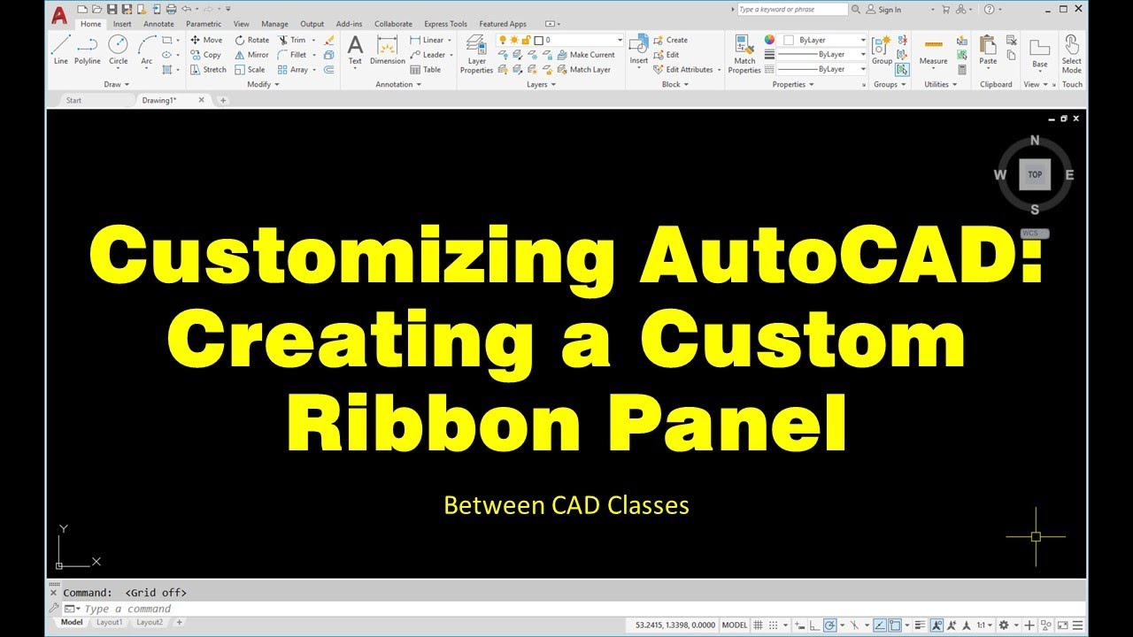 Customizing AutoCAD: Creating a Custom Ribbon Panel