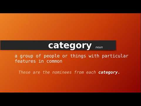 category , Meaning of category , Definition of category , Pronunciation of category