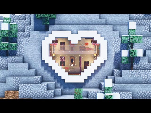 Minecraft: Heart Shaped Mountain Base Minecraft Map