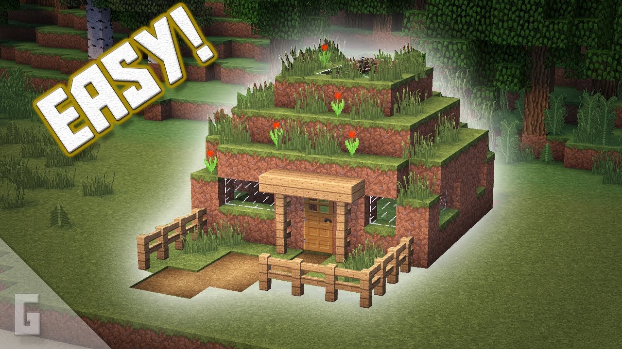 Minecraft: Deluxe Dirt House Tutorial!