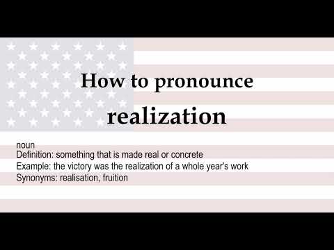 How to pronounce 'realization' + meaning