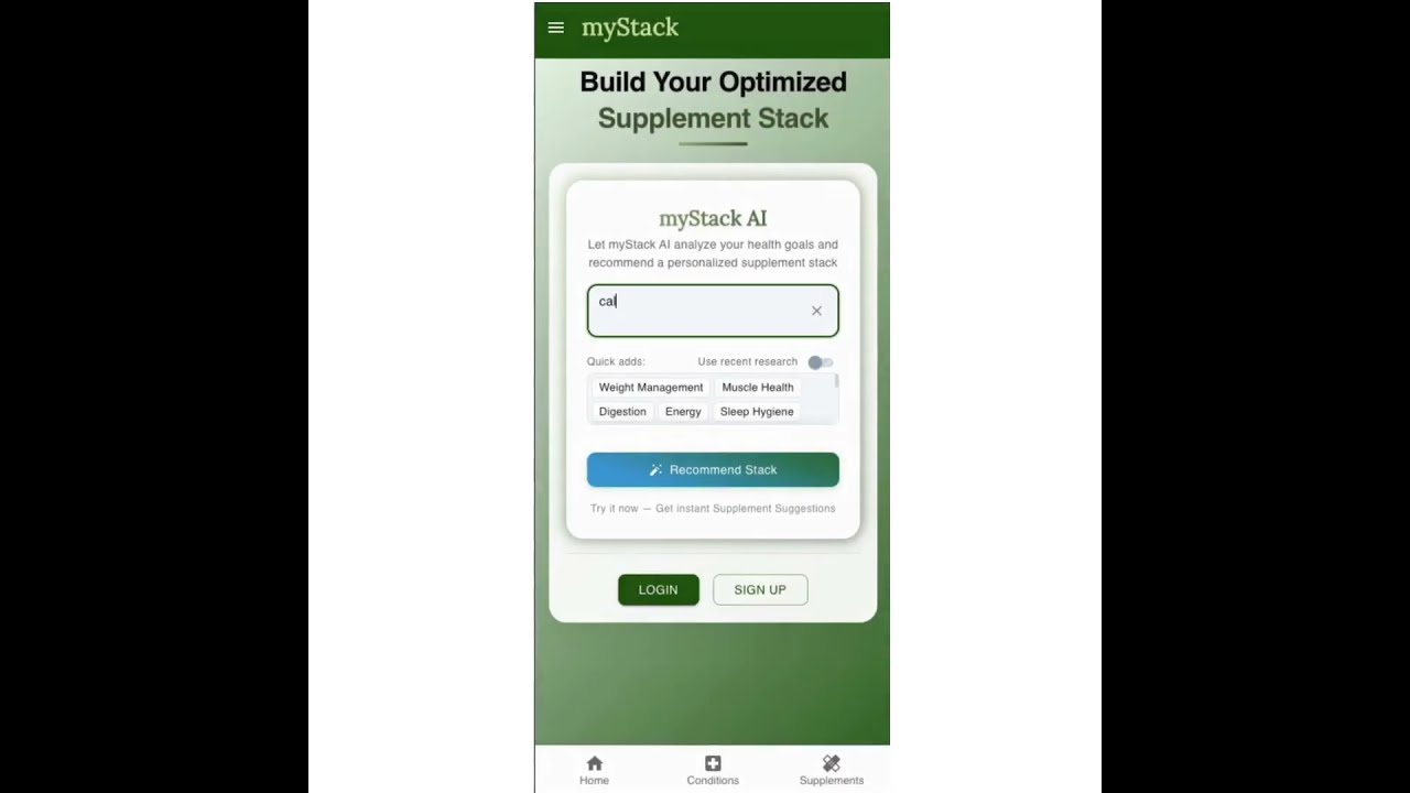 myStack - Find your Supplements