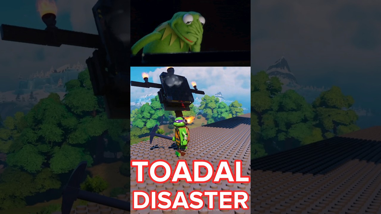 Lego Fortnite plane loops the loop