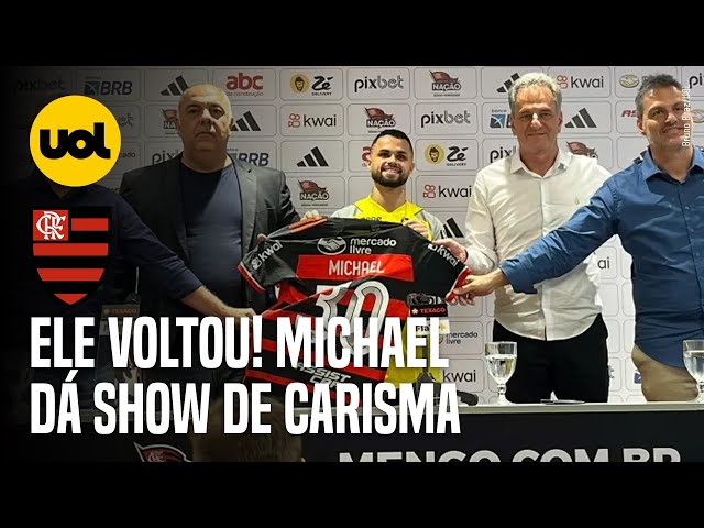 Michael é apresentado no Flamengo, arranca risadas e projeta reestreia