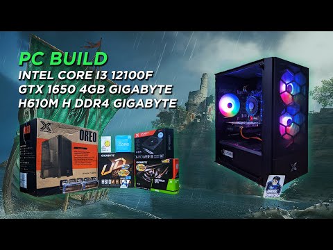 INTEL CORE I3 12100F - GTX 1650 4GB GIGABYTE - H610M H GIGABYTE - XAGATEK OREO | PC BUILD