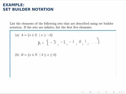 Set Theory Example: Set Builder Notation