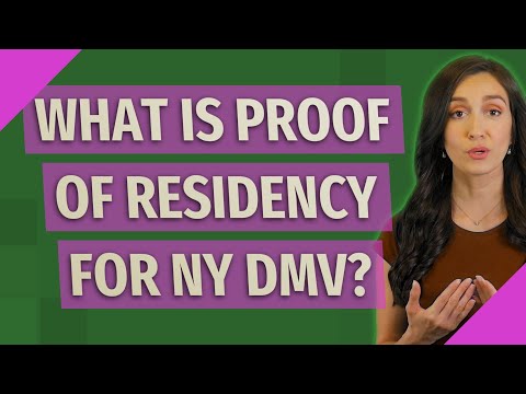 What is proof of residency for NY DMV?