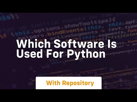 which software is used for python