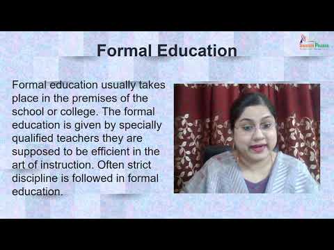 Formal, Non formal and Informal Education