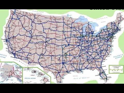 Map of United States Highway System