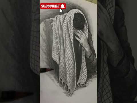 Emotional Pencil Sketch | Grief and Resilience #art #islamicart #artdrawing #drawing #artist