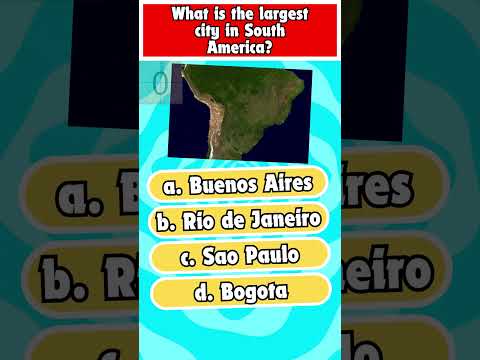 What is the largest city in South America? #facts #geography #trivia