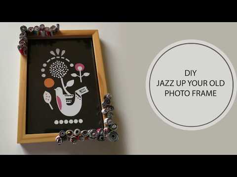 DIY Jazzed up Recycled Paper Photo Frame